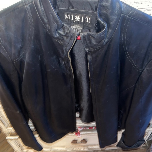 Mixit | Jackets & Coats | Nwot Mixit Like New Never Worn Black Leather ...